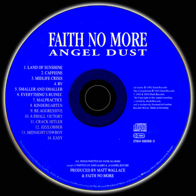Faith No More Angel Dust CD Germany Metal Box