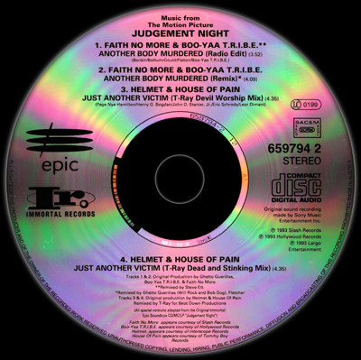 Faith No More Another Body Murdered CD Austria Catalogue Number On Cover