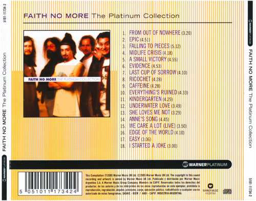 Faith No More The Platinum Collection CD Argentina