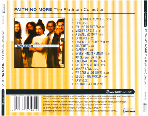 Faith No More The Platinum Collection CD Russia