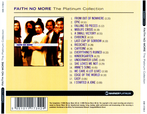 Faith No More The Platinum Collection CD UK