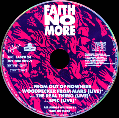 Faith No More From Out Of Nowhere CD West German