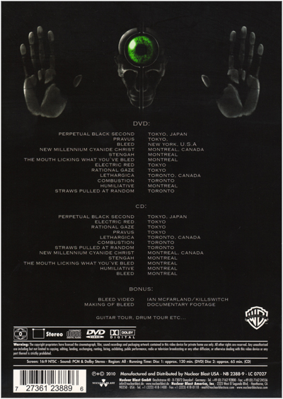 Meshuggah Alive CD + DVD USA
