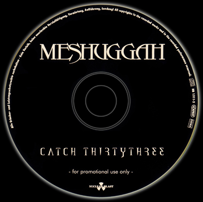 Meshuggah Catch Thirtythree CD Germany Promo