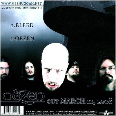 Meshuggah Obzen CD USA 2 Track Sampler