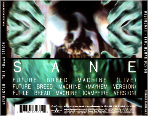 Meshuggah The True Human Design CD USA Black Disc