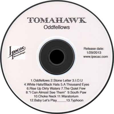 Tomahawk Oddfellows CD USA Promo