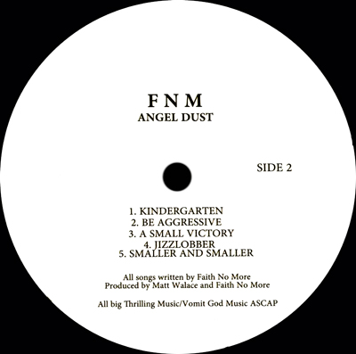 Faith No More Angel Dust LP Bootleg