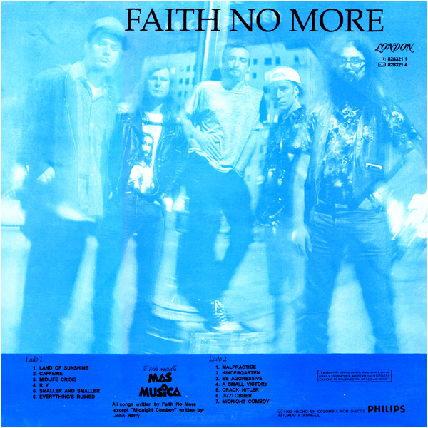 Faith No More Angel Dust LP Colombia Pressing