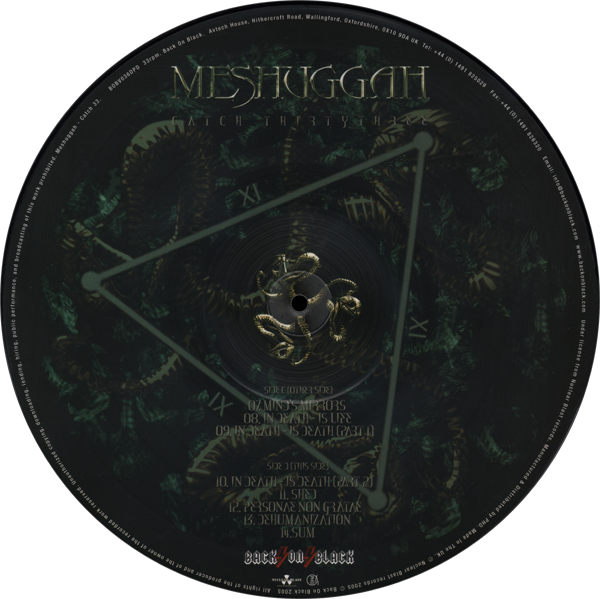 Meshuggah Catch Thirtythree UK LP Picture Disc