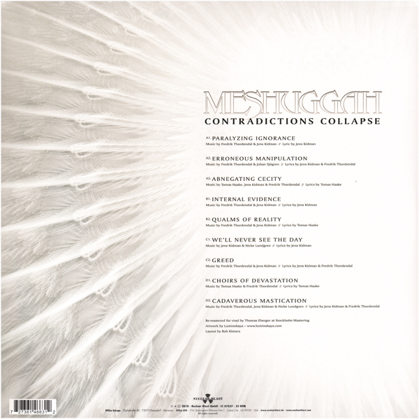 Meshuggah Contradictions Collapse 2LP Europe