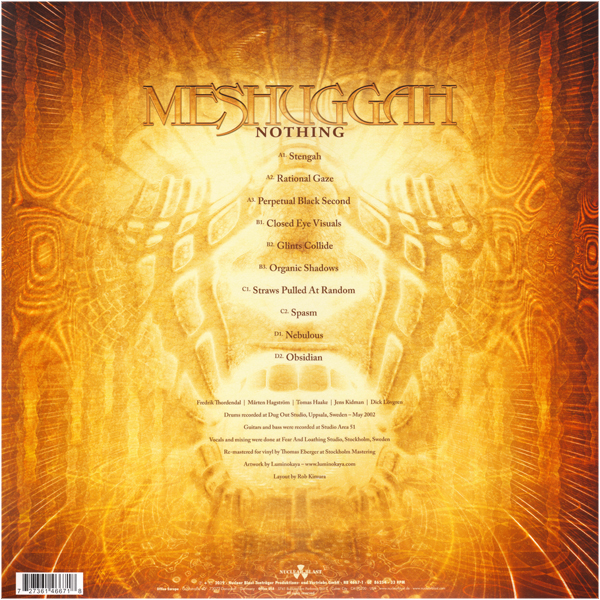 Meshuggah Nothing 2LP Europe Black Vinyl